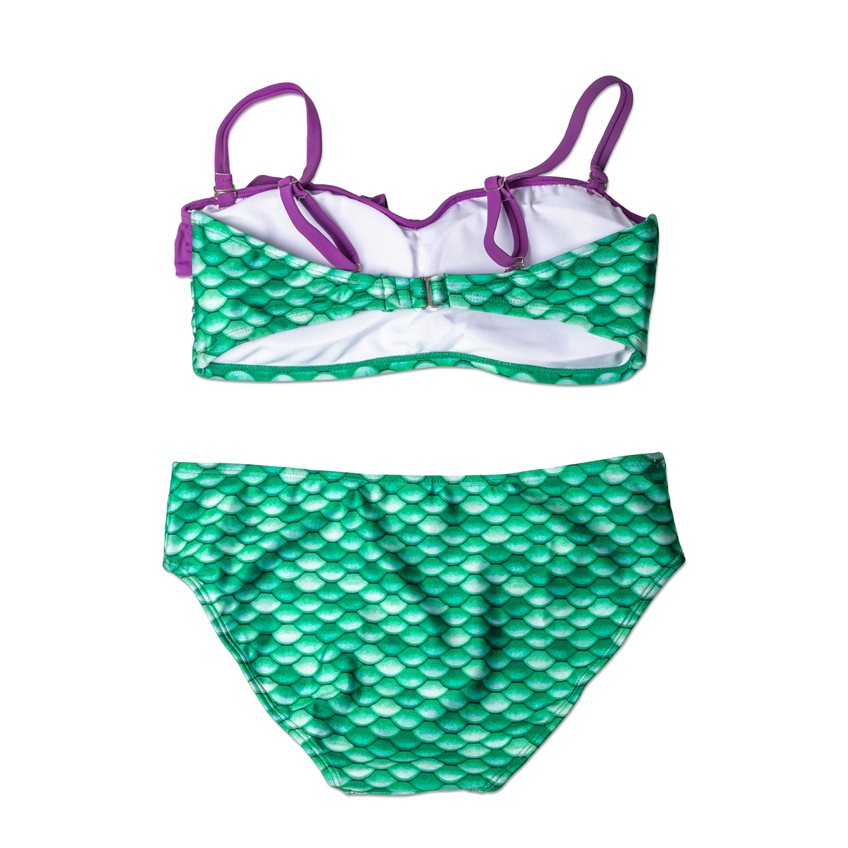 Women's Celtic Green Bandeau Bikini Top & Bottom Set – Fin Fun Mermaid