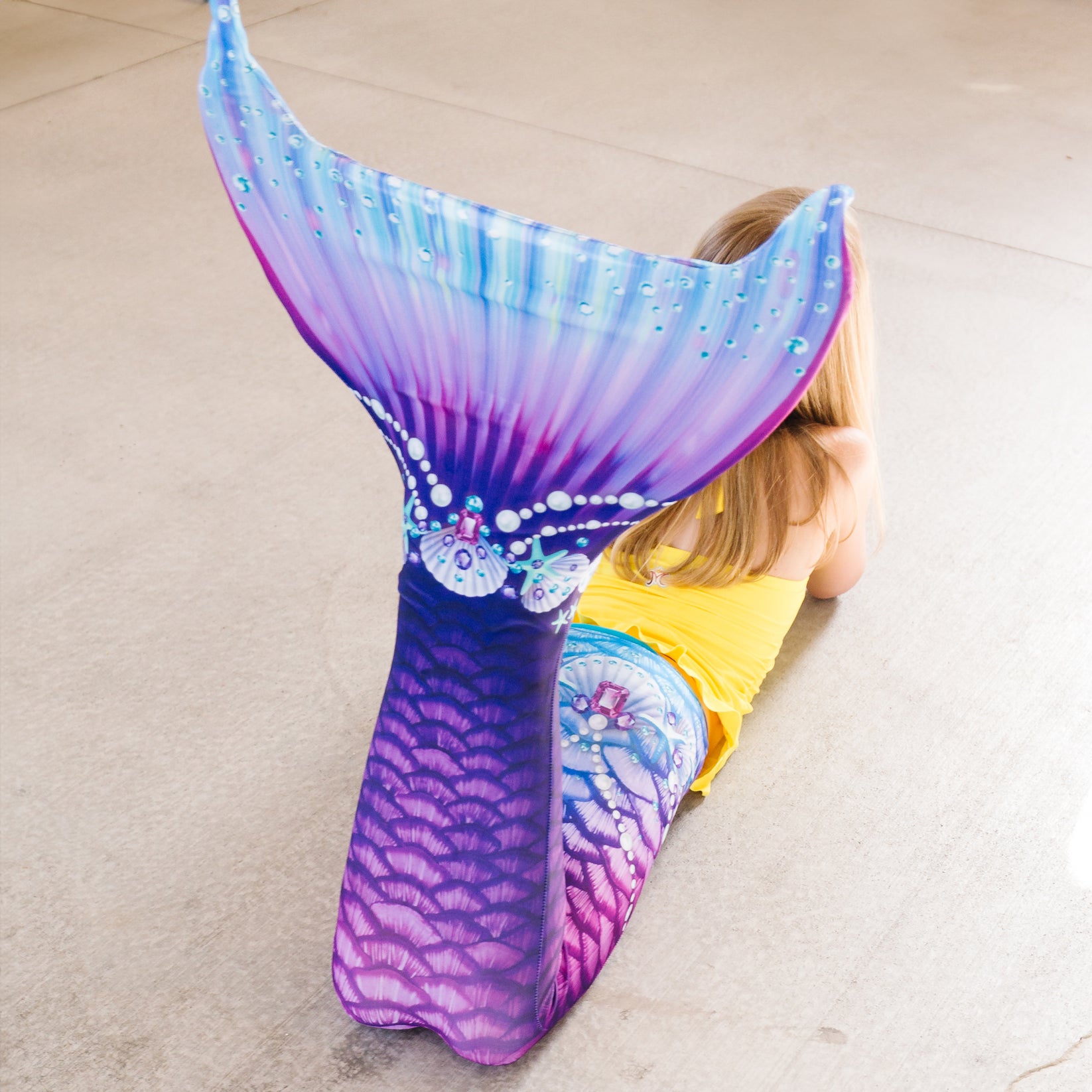 New Purple Fantasy Starter Mermaid Tail with Monofin – Fin Fun Mermaid