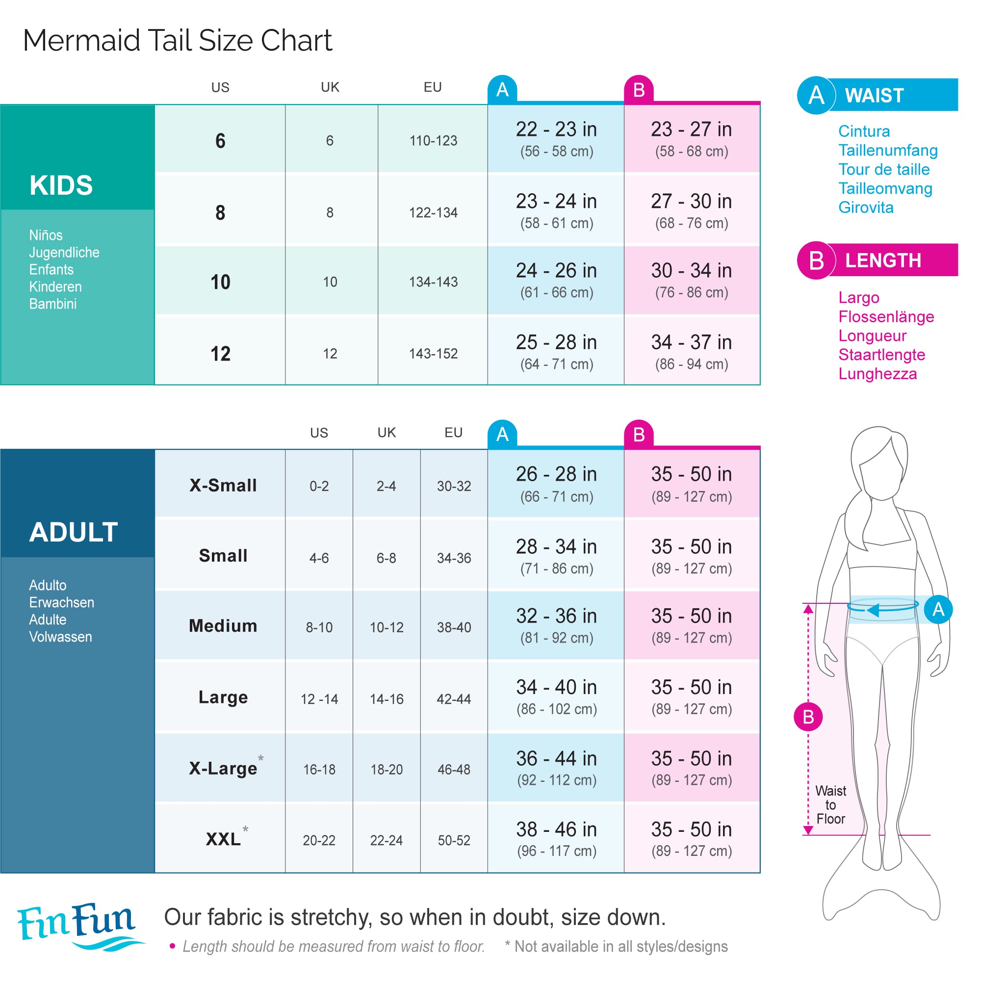Design Your Own Mermaid Tail | Custom Sizes | Fin Fun – Fin Fun Mermaid