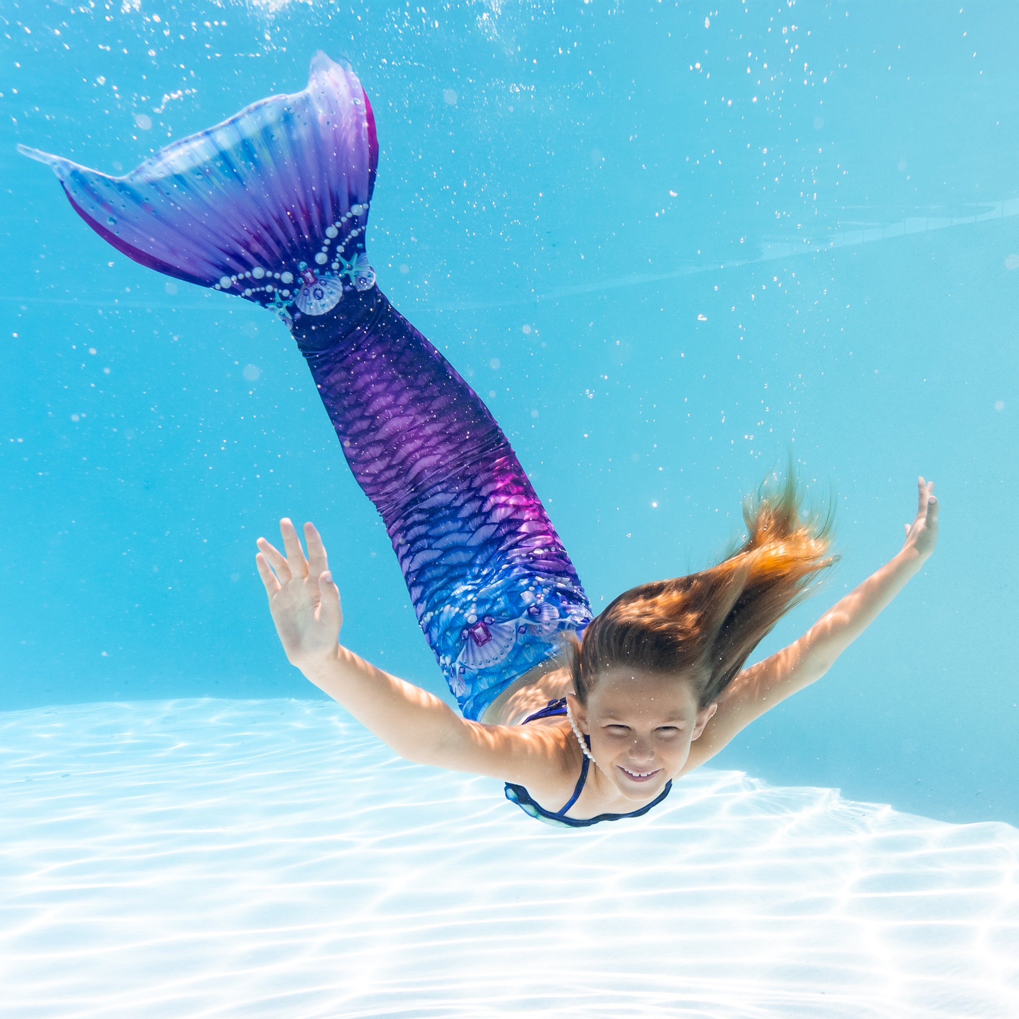 New Purple Fantasy Starter Mermaid Tail with Monofin – Fin Fun Mermaid