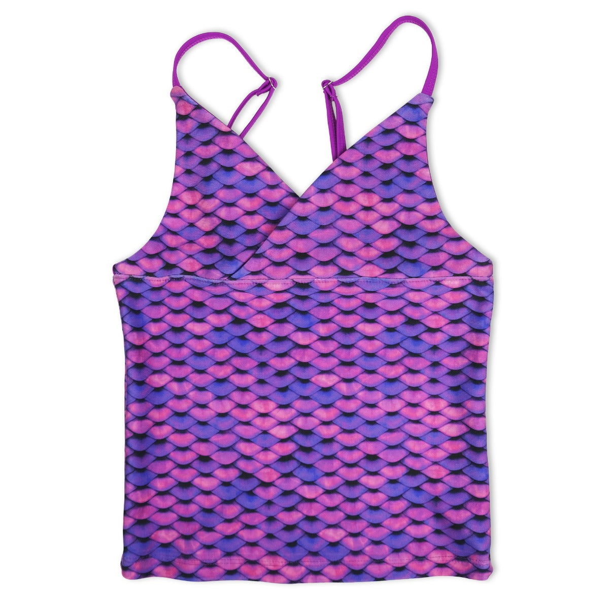 Girls' Asian Magenta Tankini Top & Bottom Set – Fin Fun Mermaid