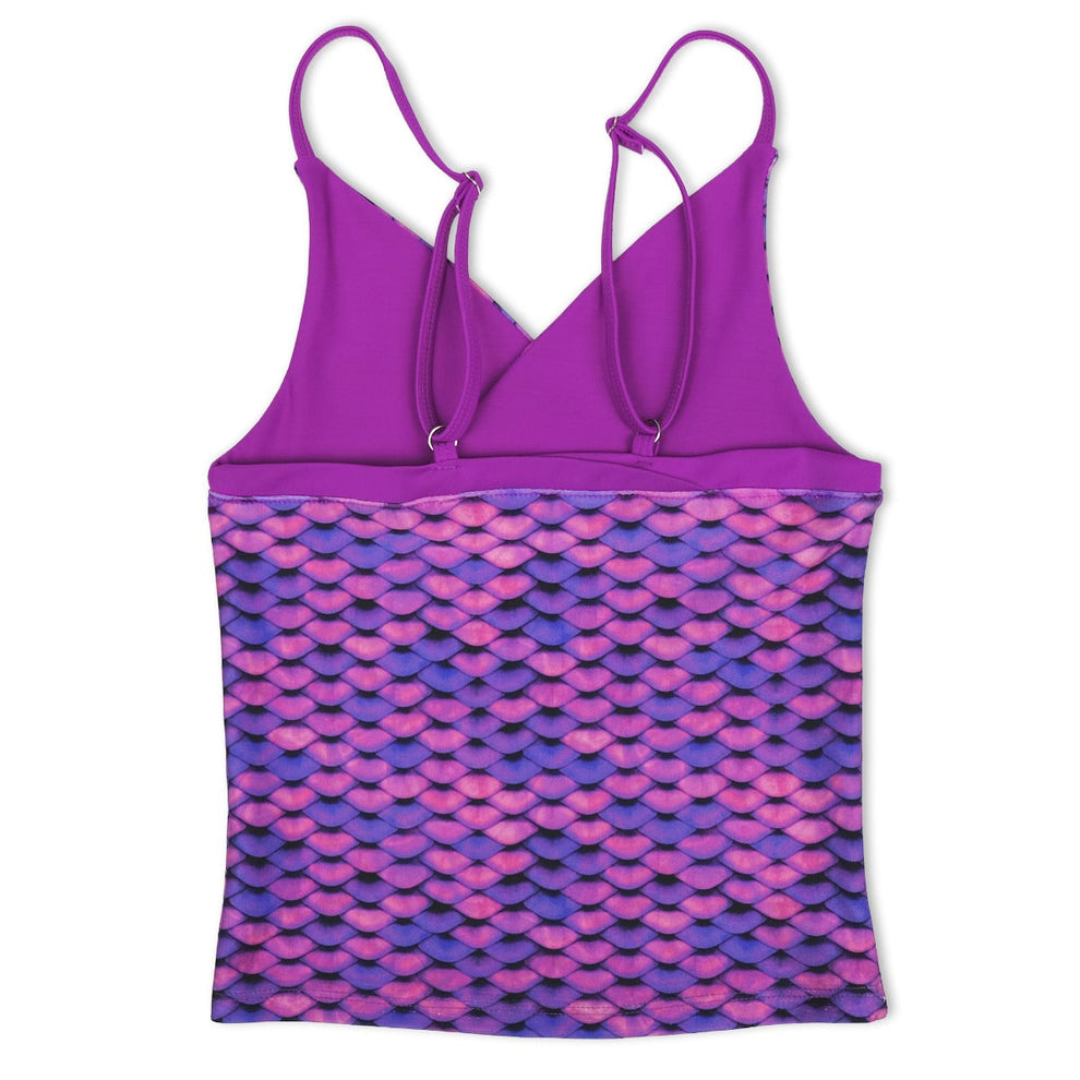 Girls' Asian Magenta Tankini Top & Bottom Set – Fin Fun Mermaid